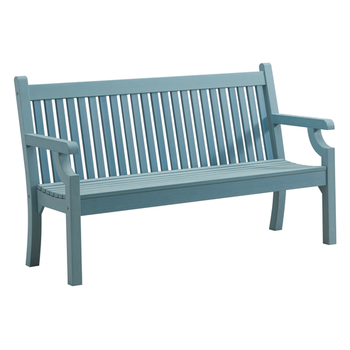 Winawood Sandwick 3 Seater Wood Effect Bench - Powder Blue – Maison ...
